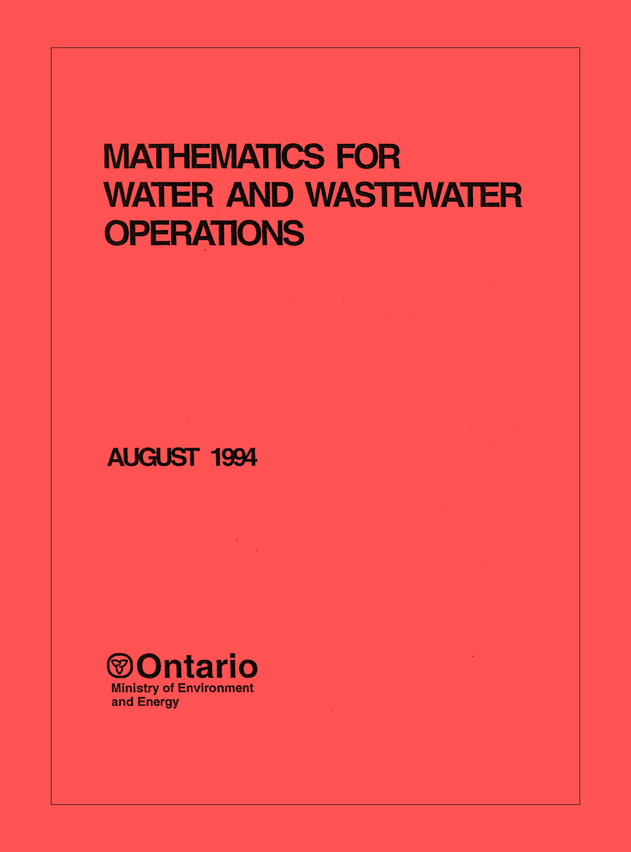 Mathematics for Water and Wastewater Operators – OWWCO Bookstore
